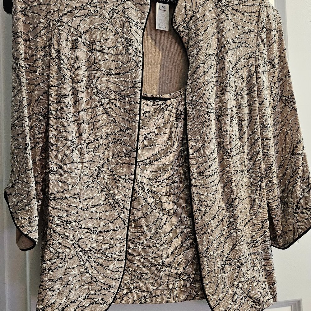 Alex Evenings 2 Piece Tank And Jacket - Gem